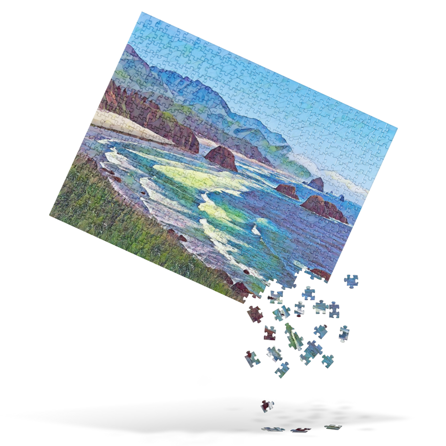 Ecola State Park - Digital Art - Jigsaw puzzle – Oregon Collectibles